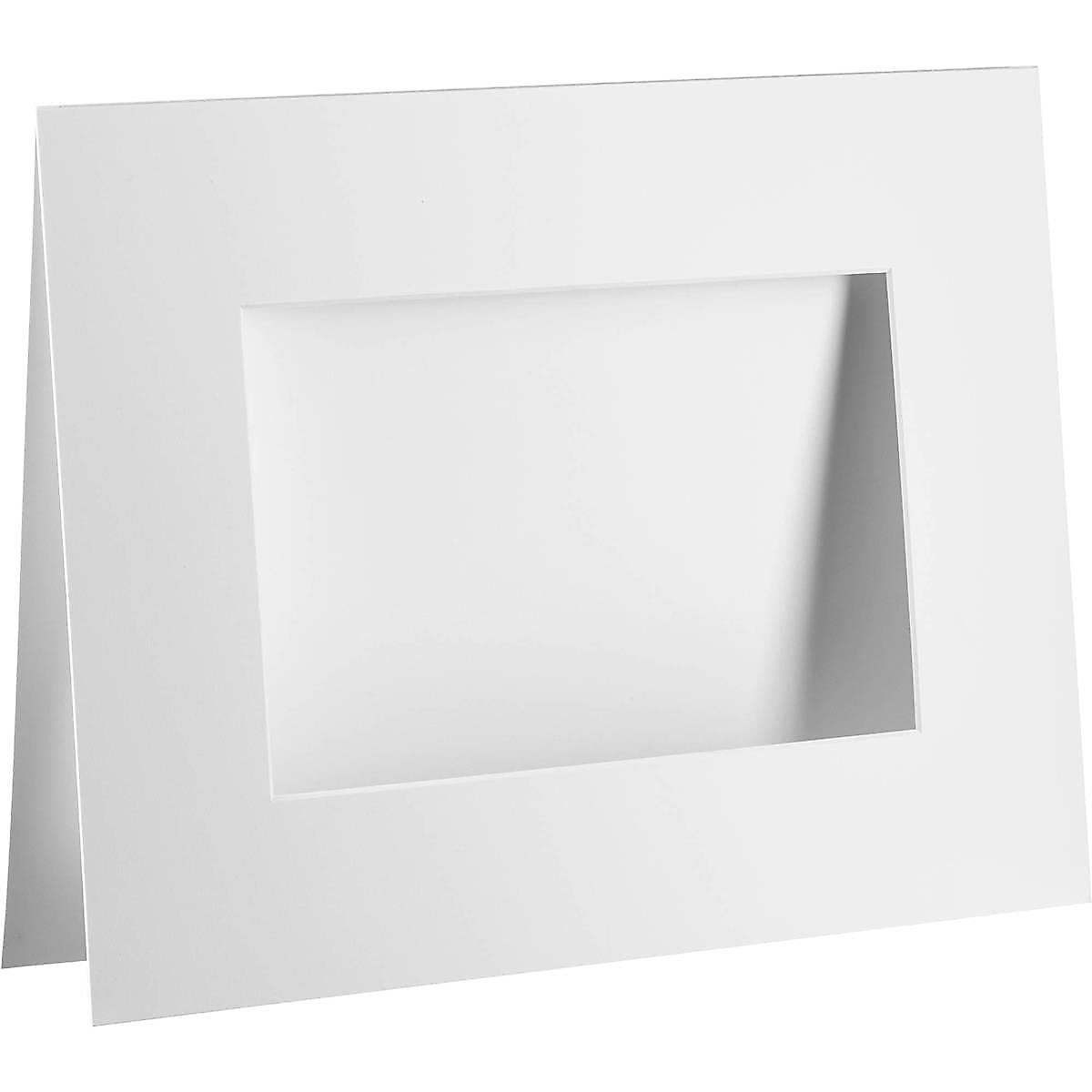 Archival Methods Pre-Cut Exhibition Mats Board, One 8x10 on 11x14 Board, 4 Ply, Bright White, Package of 5
