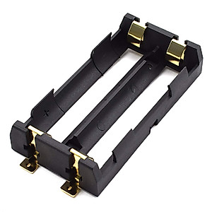 SDTC Tech 3.7V 18650 Battery Holder 2-Slot Parallel or Series PCB SMT Battery Case with Copper Pin Contacts for Soldering DIY Electronic Circuit Project