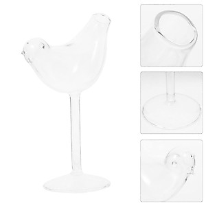 Hemoton Wine Glasses Set of 4, Bird Shape Wine Glasses Cocktail Glass, Bird Martini Glasses for Holidays Anniversary Birthday Wedding Party Celebrations 5 Ounce/150ml