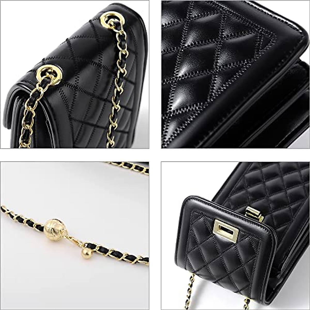 FSD.WG Women Small Crossbody Cell Phone Purse Leather Phone Purse Mini Messenger Shoulder Handbag Wallet