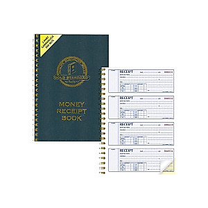 Rediform 8L810 Money Receipt Book 7 x 2 3/4 Carbonless Duplicate Twin Wire 300 Sets/Book