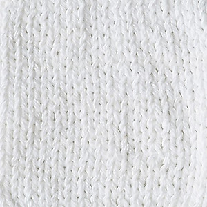 Lily 10201818001 Sugar 'N Cream Super Size Solid Yarn, 4oz, Gauge 4 Medium, 100% Cotton - White - Machine Wash & Dry Big Ball