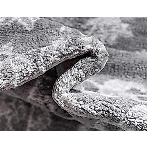 Rugs.com Boston Collection Rug – 3' x 5' Gray Low-Pile Rug Perfect for Living Rooms, Large Dining Rooms, Open Floorplans