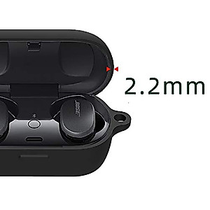 Compatible with Bose QuietComfort Earbuds Case, Youkei Silicone Case Cover Easy Carrying Protective Case Cover Compatible with Bose QuietComfort Noise Cancelling Earbuds (Black)