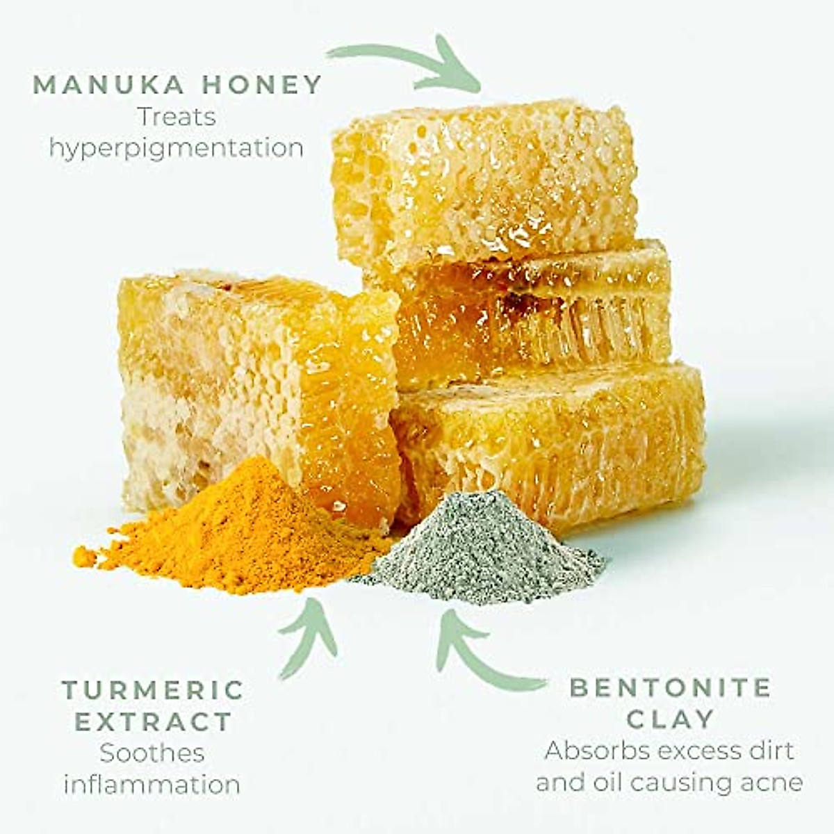 Turmeric Face Mask for Sensitive Skin - Deep Pore Cleansing Mask - Skin Moisturizing Face Mask - Organic Face Mask Skin Care with Manuka Honey, Kaolin Clay and Bentonite Clay Mask (3oz)