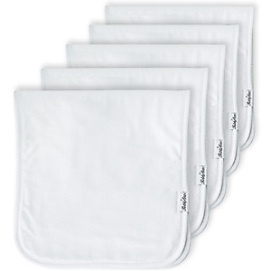 KiddyStar 5-Pack 21”x10” Burp Cloths for Boys & Girls - Absorbent Organic Cotton Burp Cloth for Burping, Spit-up, Drooling, Baby Wipe