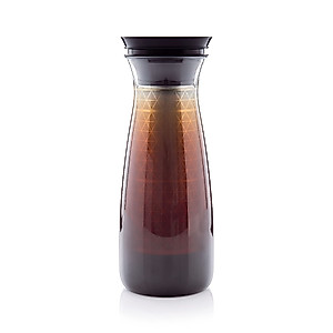 TUPPERWARE Brand Cold Brew Carafe - Coffee & Tea Container with Cover - Includes Brewing Mesh - Easy to Clean & Drain - BPA Free