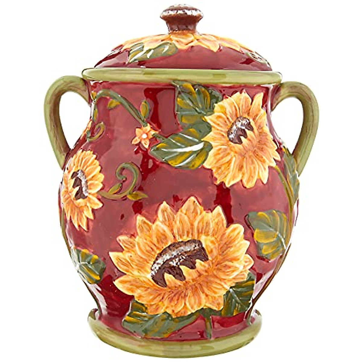 Certified International Sunset Sunflower Biscuit Jar,One Size, Multicolored