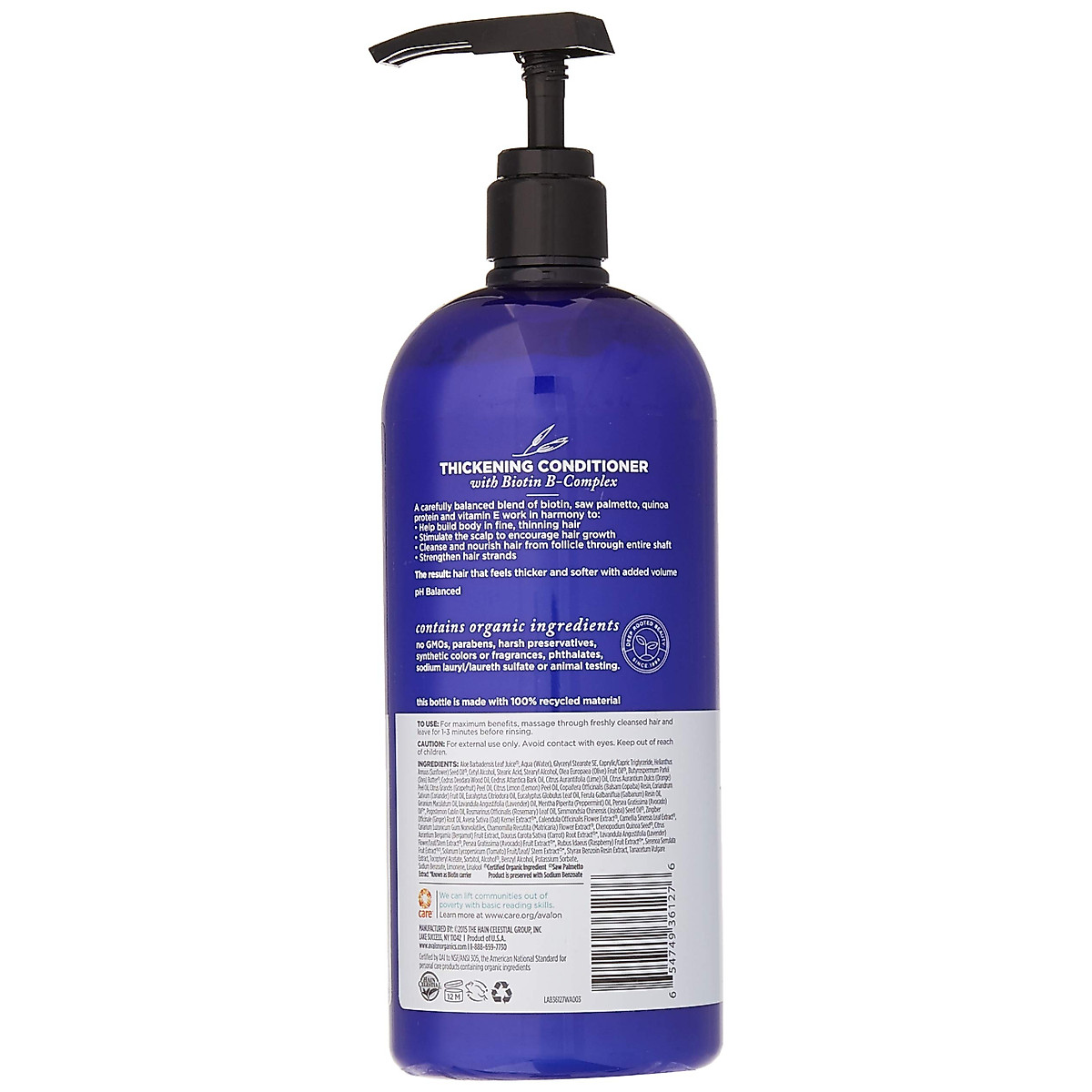 Avalon Organics Thickening Conditioner Biotin B-Complex Therapy - 32 fl oz