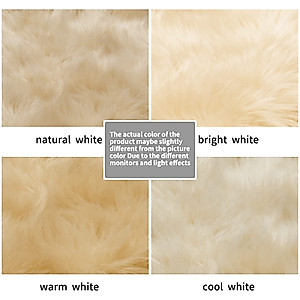 Faux Fur Rug, Beige Small Fluffy Rug for Sofa Chair Couch Cover 2x4 Feet, Ultra Soft Fuzzy Shag Rug for Bedroom, Indoor Shaggy Plush Floor Carpets Luxury Home Decor for Bedside