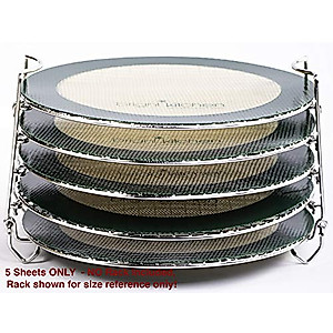 5 Dehydrating Sheets Compatible With Ninja Foodi Dehydrator - 8" Circle Non Stick Drying Herbs Chips Fruit Leather Jerky Food Liner Mats Pressure Cooker