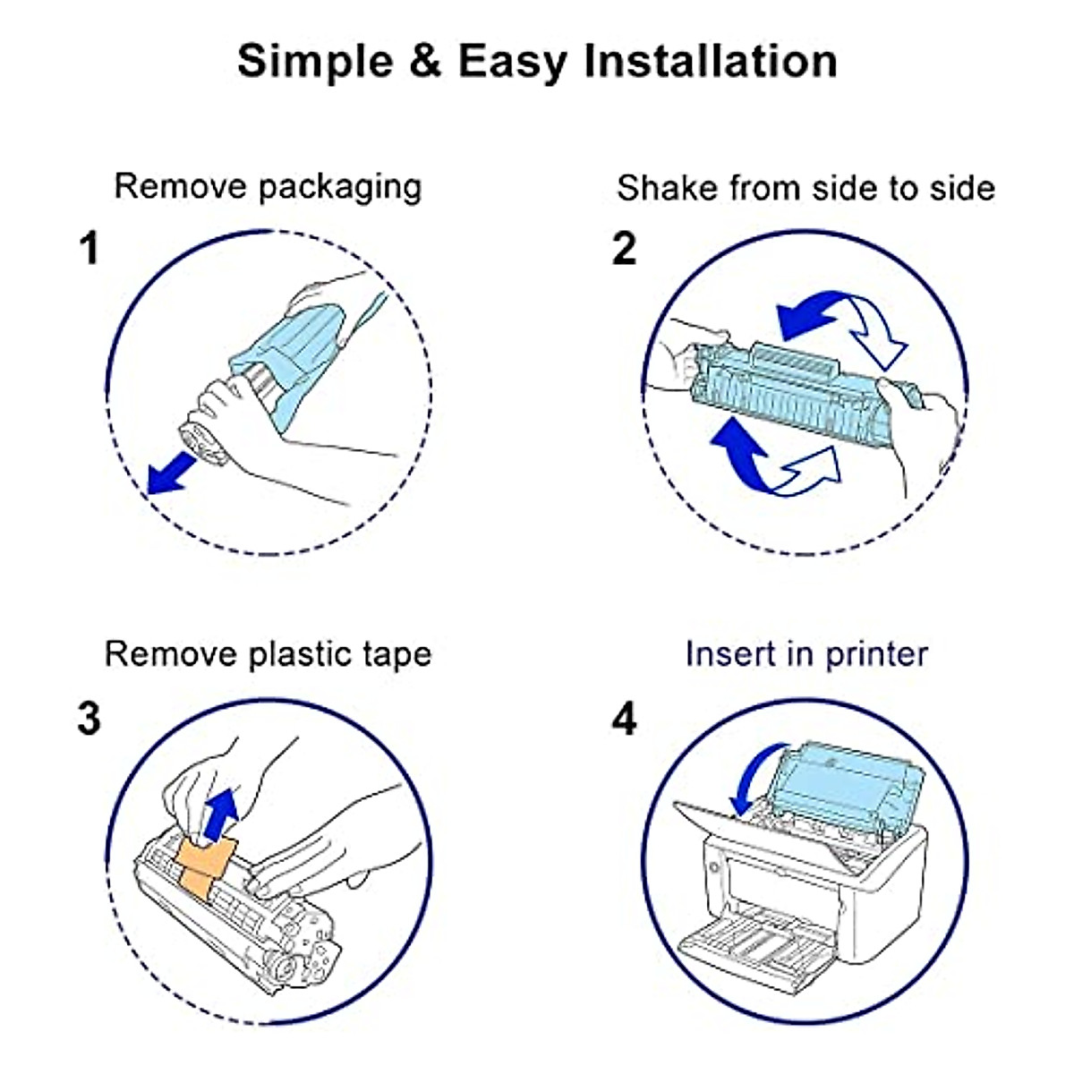 FDC Printer Toner CB436A 36A Toner Cartridge Compatible for HP Laserjet M1522n M1522nf MFP P1505 P1505n M1120 M1120n Printers Ink 2,000 Pages(1-Pack )