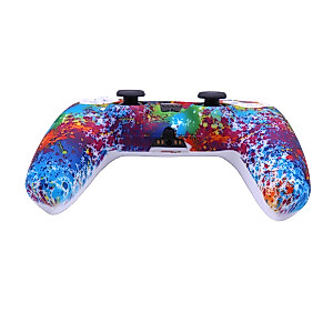Sofunii 2 Pack Silicone Controller Skins Anti-Slip Cover Case Protector Sleeve for PlayStation 5 /PS5 Controller with 8 x Thumb Grip Caps(Bright and Colorful)