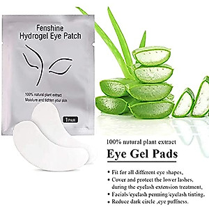 Fenshine 200 Pairs Eyelash Extension Eye Pads Lint Free Hydrogel Eye Patches Professional Under Eye Gel Pads for Lash Extensions Supplies (200 Pairs)…