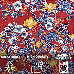 KOBLEN Allay Blossom Decorative Pillow Covers 20x20 Inch - Comfy Linen Outdoor Pillow Covers for Home Living Room Farmhouse Preppy Room Decor Aesthetic Set of 2