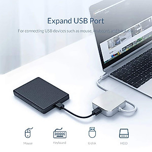 WPYYI USB Type-C to HDMI-Compatible VGA Audio USB3.0 Adapter Docking Station for MacBook Type C USB 3.0 HUB