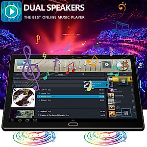 Tablet 10.1 inch Android 11 Tablets, 2 in 1 Tablet with Keyboard, 4GB RAM 64GB ROM 256GB Expandable, 4G Cellular, Octa-Core Processor, 13 MP Camera, Google Certified 2.4G WiFi Tablet Black