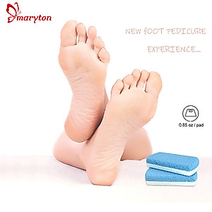Maryton Glass Pumice Stone for Feet, Callus Remover and Foot Scrubber & Pedicure Exfoliator Tool Pack of 2