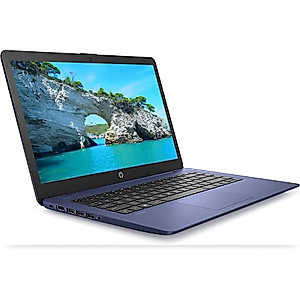 HP 2023 14" HD IPS Laptop, Intel Celeron Processor Up to 2.60GHz, 8GB RAM, 64GB SSD, Ultra-Fast WiFi, Webcam, Windows 11, Dale Blue (Renewed)