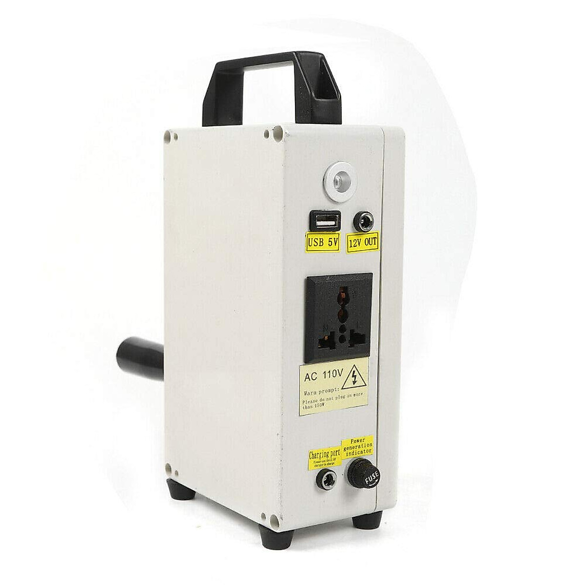 DENESTUS Portable Hand Manual Crank Emergency Power Generator USB Charger SOS Camping Household Power Supply Emergency Charger 110V