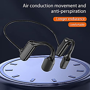 Yrmaups Ear-Hanging Wireless Headphones Bluetooth 5.2 Sports Wireless Earphones with Sweat Resistant,Waterproof Senseless and Long EnduranceHeadset for Running,Cycling,Hiking (Black)