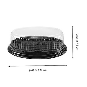 ULTECHNOVO 10pcs Packing Cake Box Disposable Cake Stand Mini Cake Boxes Mini Plastic Containers Plastic Cake Containers Plastic Cakes Box Mini Cheesecake Boxes Plastic Cake Box Gifts Cake Box