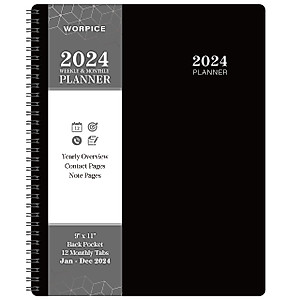 Planner 2023 - Weekly and Monthly Planner 2023, 9” × 11”, Planner 2023 from Jan 2023 to Dec 2023, Inner Pocket, Premium Paper, Twin-wire Binding, Make Your Life Productive