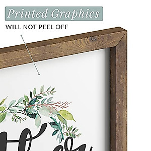 Barnyard Designs Gather Sign Rustic Primitive Country Farmhouse Home Decor Wall Sign 13" x 13”