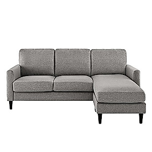 Dorel Living Kaci Sectional Upholster, Gray