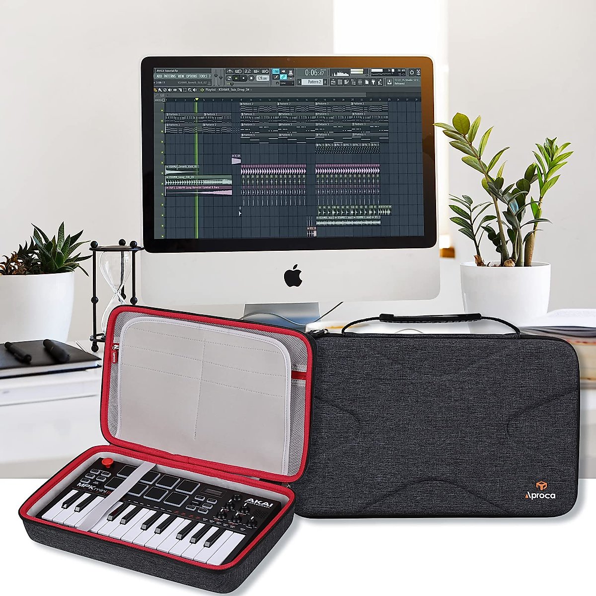 Aproca Hard Travel Storage Case, for AKAI Professional MPK Mini MK3 / Mini Play USB MIDI Keyboard Controller