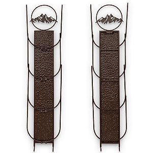 Izzy & Olives Rustic Metal Cowboy Hat Rack for 4 hats | Western Hat Rack for Cowboy Hats | Fold-Up Cowboy Hat Holder and Cowboy Hat Rack for Wall | Cowboy Hat Hanger with Hat Display Wall Mount