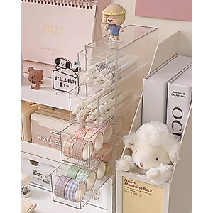 4 Drawers Acrylic Stackable Sunglasses Organizer, Clear Glasses Case Storage Organizer, Dust Proof & Waterproof Acrylic Drawers Sunglasses Storage Organizer for Dresser, Bedroom, Desk