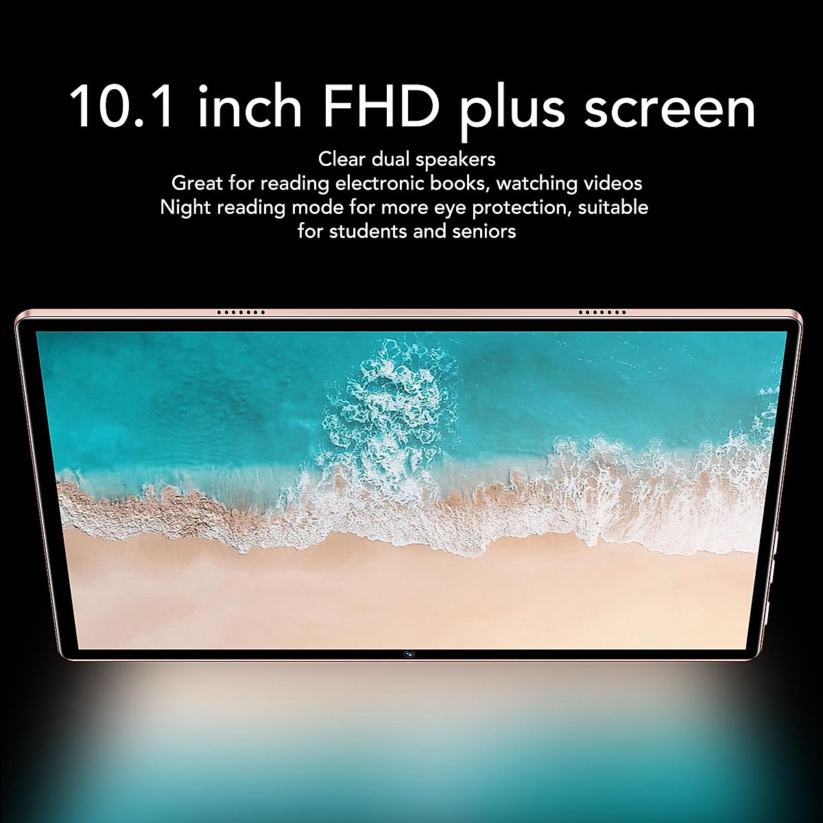 Honio 10.1 Inch FHD Tablet, 4G LTE Octacore CPU 128GB Expandable Keyboard 2 in 1 for Entertainment (US Plug)