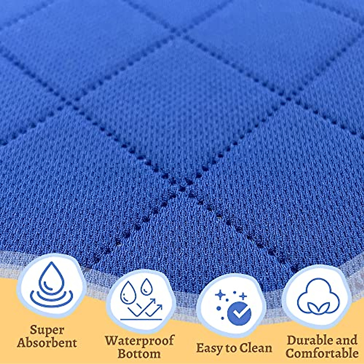 Tierecare 5 Pack Guinea Pig Cage Liner Washable Guinea Pig Pee Pad Fast Absorption Bunny Bedding Soft Hamster Bed Cage Accessories for Small Animals
