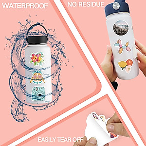 Aesthetic Stickers 200PCS VSCO Stickers Aesthetic, Vinyl Cute Stickers Asthetic Stickers for Journaling,Water Bottle Sticker Pack for Teens Girls Kids