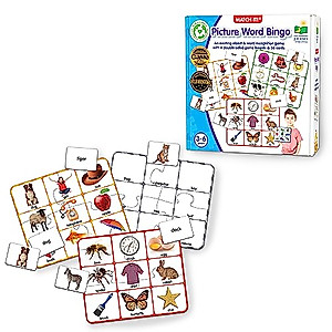 The Learning Journey: Match It! Bingo - Picture Word - Reading Game for Preschool and Kindergarten 36 Picture Word Cards, 9.5" H x 8" W x 0.1" D