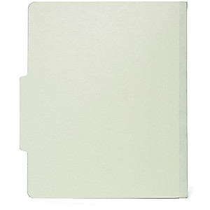 10 Letter Size Gray Green Classification Folders - 1 Divider 2 Inch Tyvek Expansions - Durable 2 Prongs Designed to Organize Standard Medical Files, Office Reports - Letter Size, Green, 10 Pack