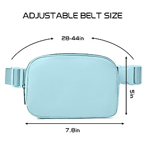Belt Bag Fanny Pack Crossbody Bags for Women Fashion Waist Packs with Adjustable Strap Gifts for Women Men Teen Girls (Icing Blue)