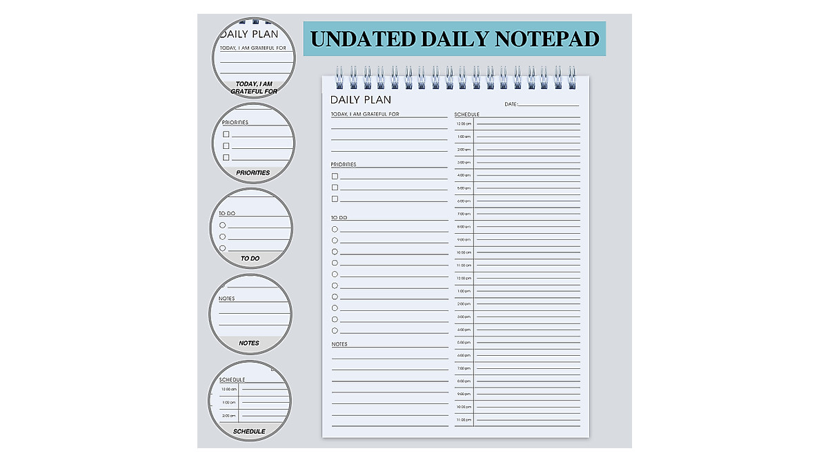 24 Hour Daily Planner for Work & Personal Life | Stay Organized ...