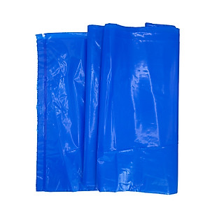 USA-Made Colorful Trash Bags in Variety of Sizes and Colors (10, BLUE 33 GALLONS)