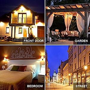 Mexhom 2 Pack Yellow Bug Light Bulbs Outdoor 9w(Equivalent100W) 110V E26 Bug Light for Outside Non Dimmable A19 LED Bug Light Bulbs for Porch Light, Backyard,Garden