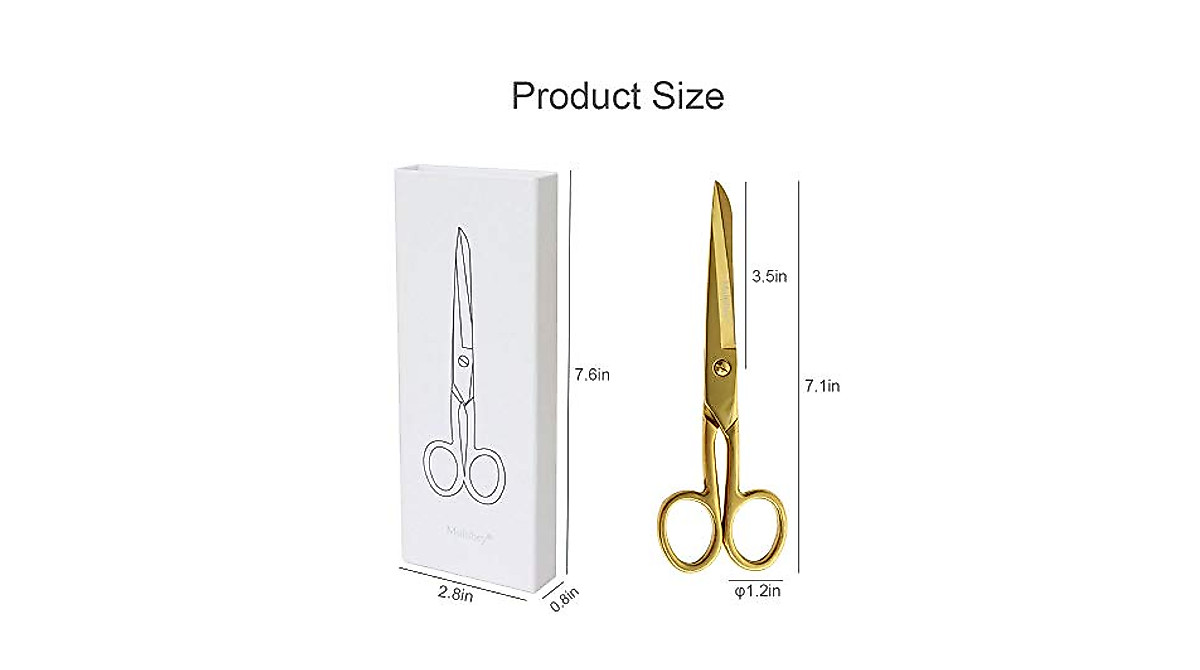 MultiBey 7" Recycled Stainless Steel Scissors - Heavy Duty & Stylish