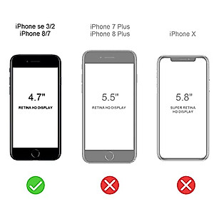 jaroco for iPhone SE Case 2022/2020,iPhone 8/7 [Shockproof] [Dropproof] [Military Grade Drop Tested] with Non-Slip Removable Heavy Duty Full Body Phone Case 4.7 Inch-Black