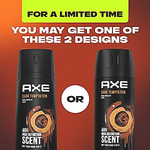 AXE Body Spray Deodorant Dark Temptation for Long Lasting Odor Protection Deodorant for Men Formulated Without Aluminum 4.0 oz