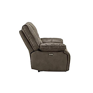 ACME FURNITURE Harumi Loveseat (Power Motion) - - Gray Leather-Aire.