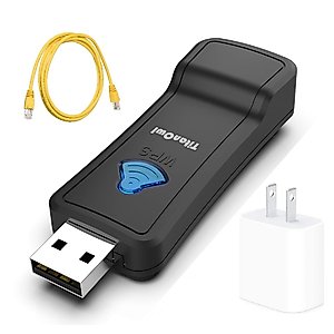 WiFi to LAN Network Adapter, 2.4 GHz Wireless to Ethernet for Printer Smart TV Alternative Dongle to WIS09ABGN UWA-BR100 TY-WL20 RJ45 DY-WL10 Repeater AP Extender Powered by USB