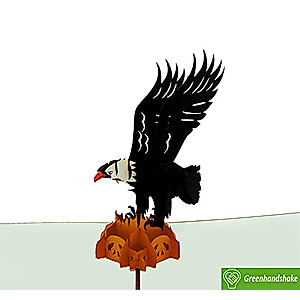 American Eagle, 3D Popup greeting card for birthday, valentine's day, mother's day, anniversary, thank you, get well, 6" x 6"