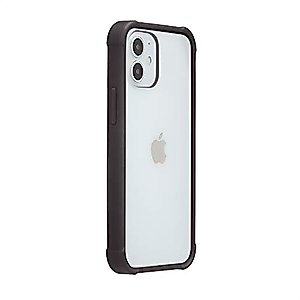 Amazon Basics Shockproof and Protective Case for iPhone 12 mini, Clear and Black