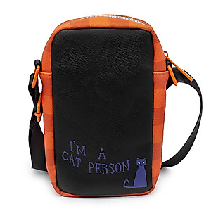 Buckle Down Disney Bag, Cross Body, Hocus Pocus, Thackery Binx Cat Face, Black, Vegan Leather