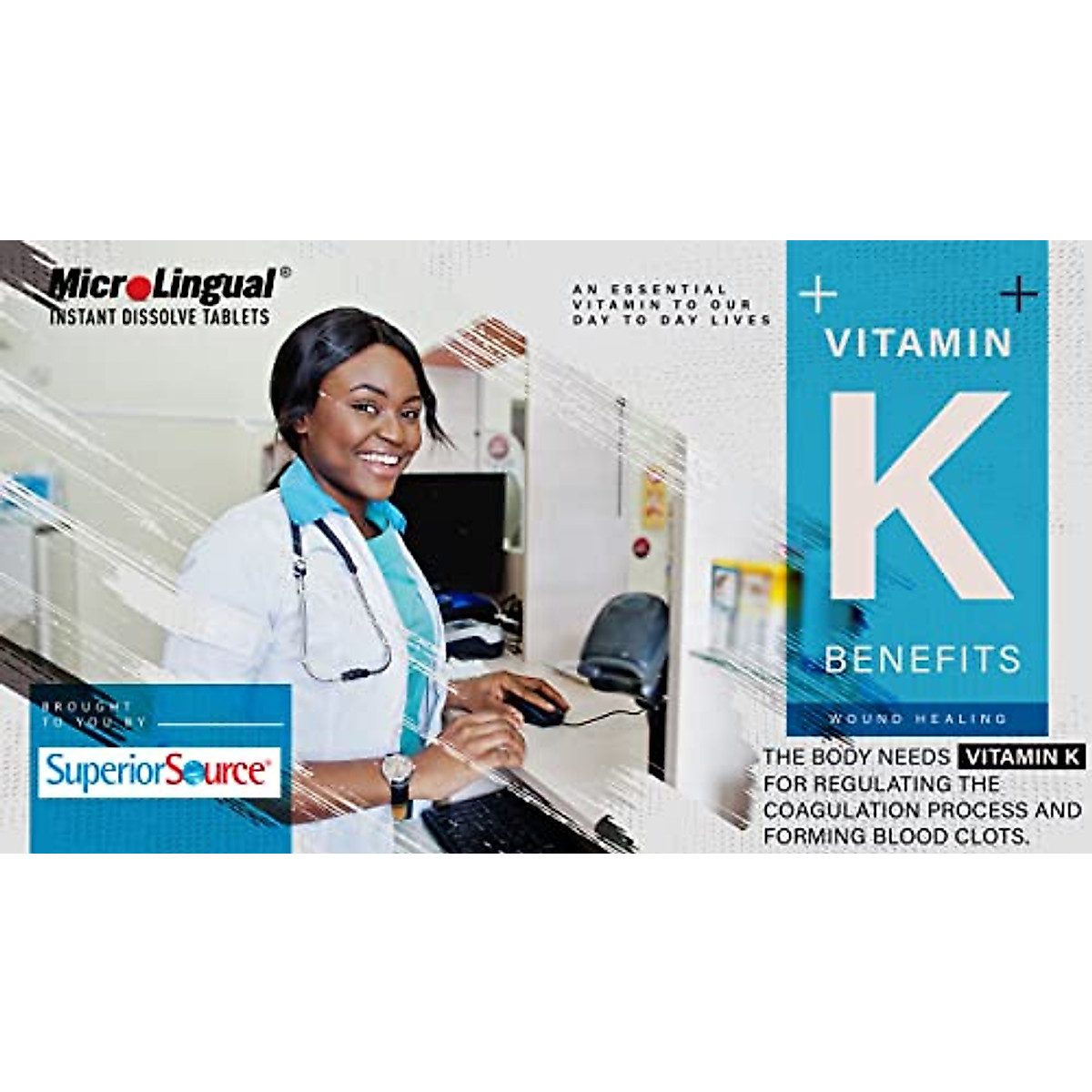 Superior Source Vitamin K2 MK-7 (Menaquinone-7), 100 mcg, Quick Dissolve Sublingual Tablets, 60 Count, Healthy Bones and Arteries, Immune & Cardiovascular Support, Assists Protein Synthesis, Non-GMO